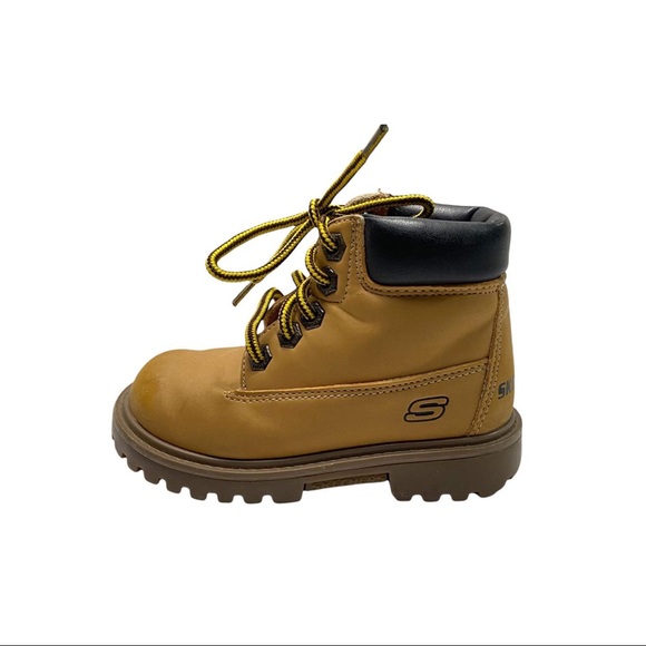 Skechers | Shoes | Skechers Kids Mecca Mitigate Ankle Boots Tan Size 8 ...